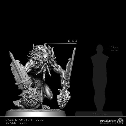 ♟ Leonine Shieldbearer・ 3D File for 3D printing・Cults