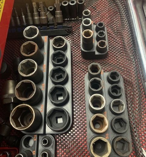 🛏️ SAE 1/2" Drive Socket Trays 230mm bed・ STL File for ・Cults