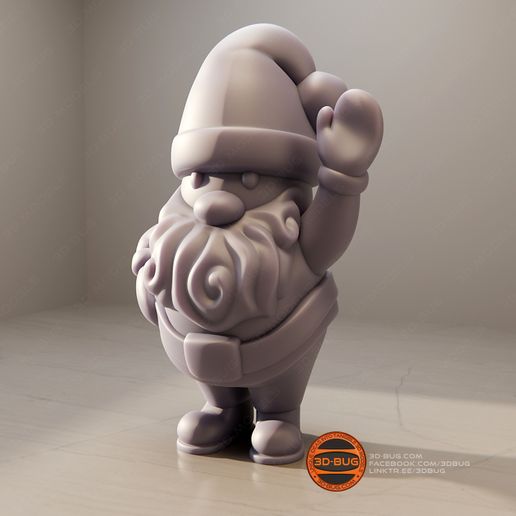 🎅 Stylized Santa・ STL File for 3D printing・Cults
