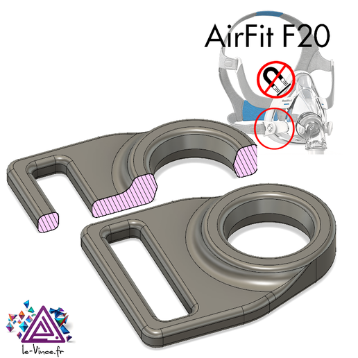 Free STL file CLIP AIRFIT F20 no magnetic 🧲 ・3D print model to download ...