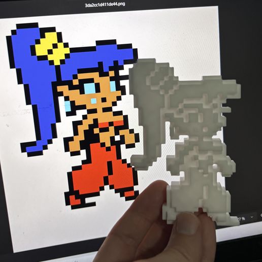 🗝️ Shantae pixel bits・ STL File for 3D printing・Cults