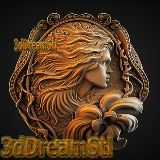 Stl File Girl Spring Stl Model Cnc Router Engraver Artcam Aspire