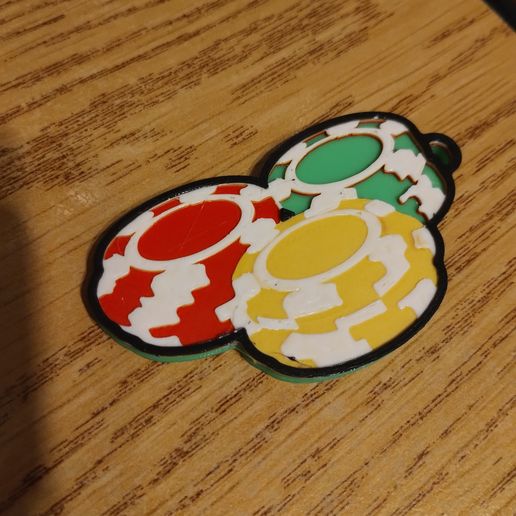 3MF file Casino chip key chains 🎰 ・3D print model to download・Cults