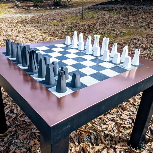 Download free STL file Modern Contemporary Chess Set • 3D printable ...