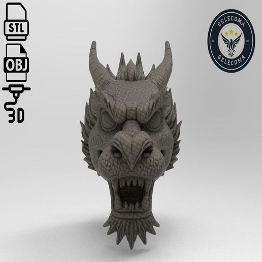 🐉 Dragon Mask 3D Print Model・ 3D File for 3D printing・Cults