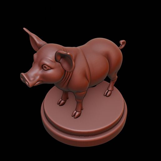 3D file Pig Animal Figure Printable 🐖 ・3D printer design to download・Cults