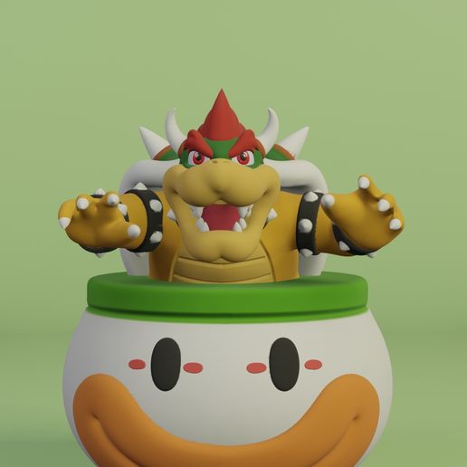 STL file Bowser Clown Car 🐢 ・3D printer model to download・Cults