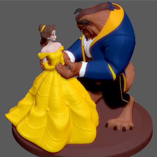 👸 BELLE PRINCESS STATUE BEAUTY AND THE BEAST DANCE DISNEY ANIME 3D ...