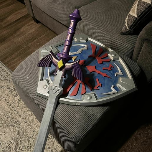 🗡️ Full Size Master Sword with Shield*Updated・ STL File for 3D printing ...