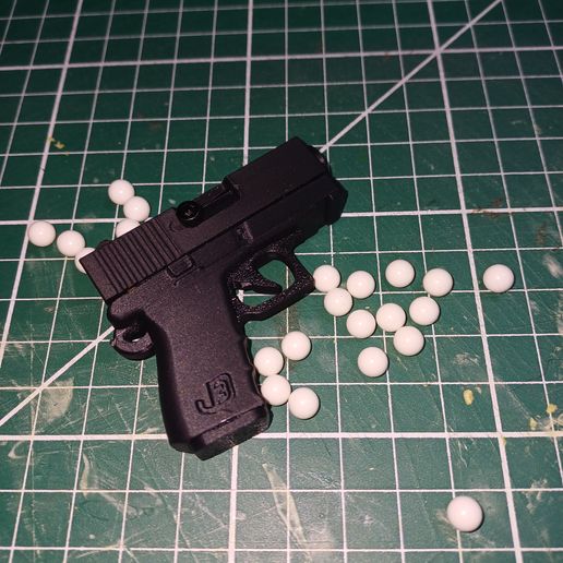 3D printed Glock Keychain — Functional Blaster Toy • made with BAMBU A1 ...