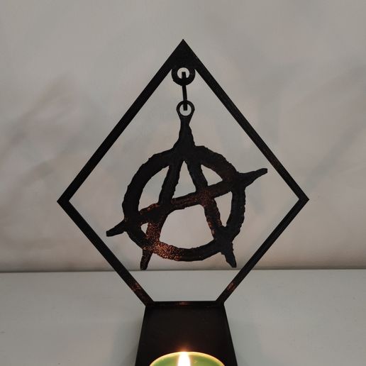 🕯️ Candlestick - Anarchy・ STL File for ・Cults