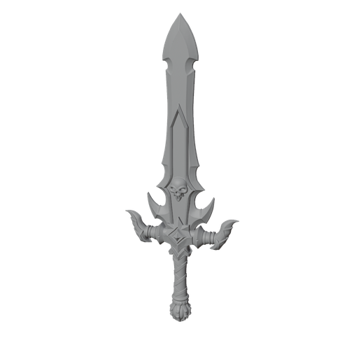 💀 Fantasy Skull Sword 3D Model – STL, OBJ, GLB – One-Piece Printable ...