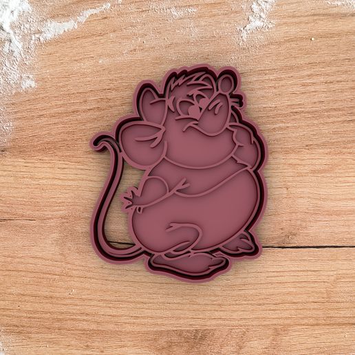 STL file Fat mouse cookie cutter from Cinderella 🐁 ・Model to download ...