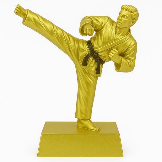 🥋 Karate Kick Pose Trophy・ STL File for 3D printing・Cults