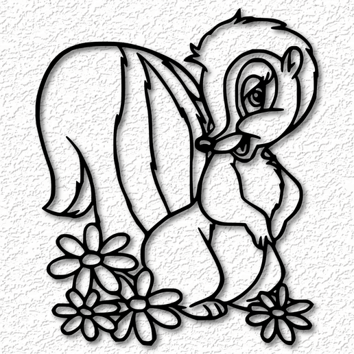 bambi skunk coloring page