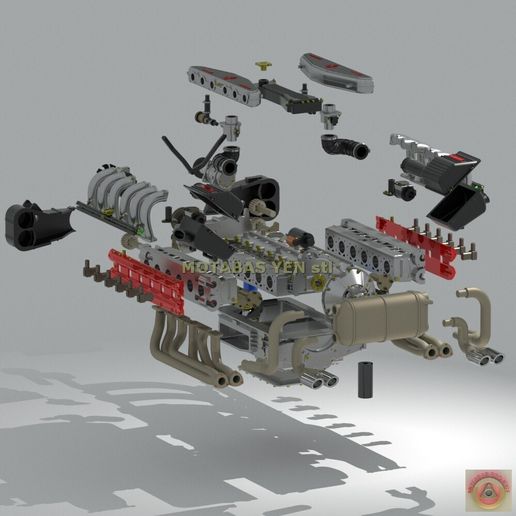 💭 FERRARI 512 TR - ENGINE・ STL File for 3D printing・Cults