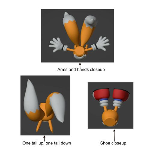 👽 Tails - Classic・Free STL File for ・Cults