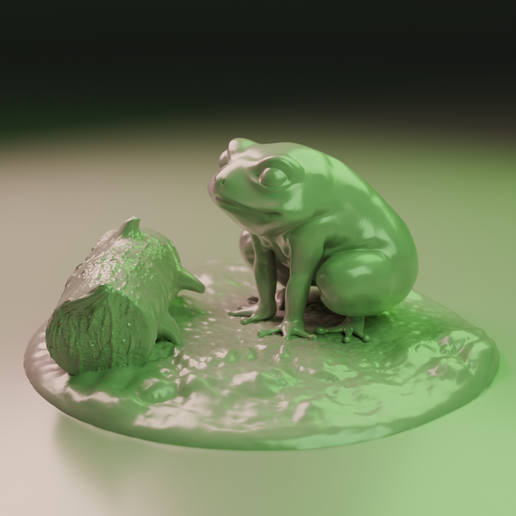 🐸 Frog diorama・ 3D File for 3D printing・Cults