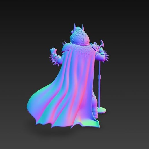 🦁 Lionhearted Dark Knight Rocker Batman Concept Estatua impresa en 3D ...
