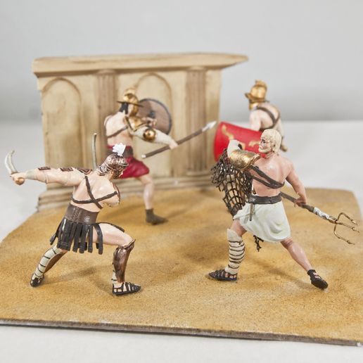 🦸 Roman Gladiator - 4 figure set of gladiators.・3D Print with the ...