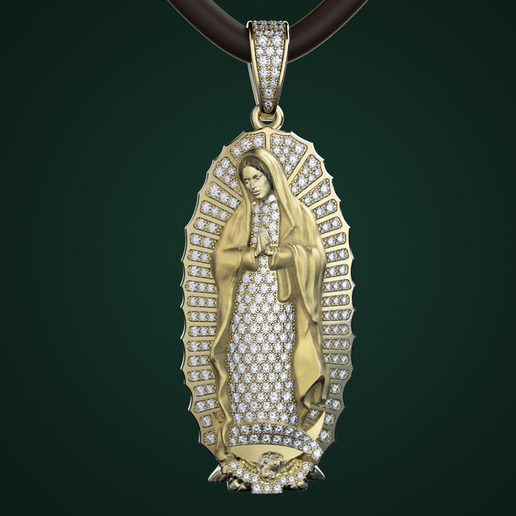 STL file Virgin Mary Pendant 3D print model 💎 ・3D printer model to ...