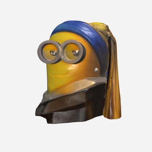 STL file minion - girl with the pearl earring 👹 (OBJ)・3D printing ...