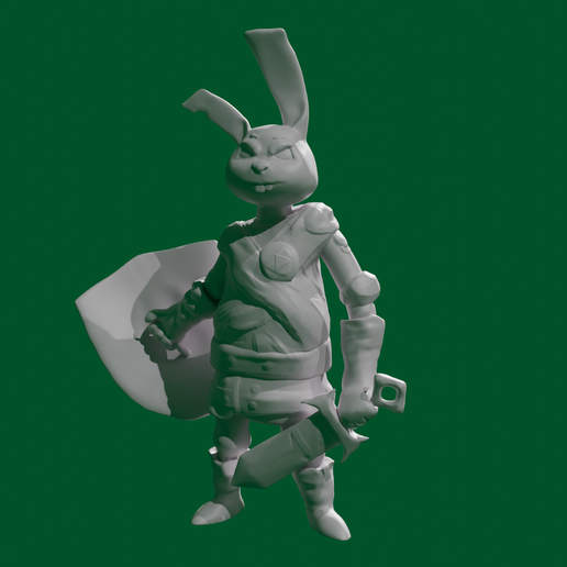 STL file rabbit warrior 🐇 ・3D printable model to download・Cults