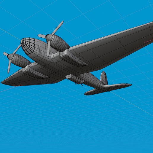 🛩️ Nazi He 111 Low Poly bomber・Free OBJ File for ・Cults