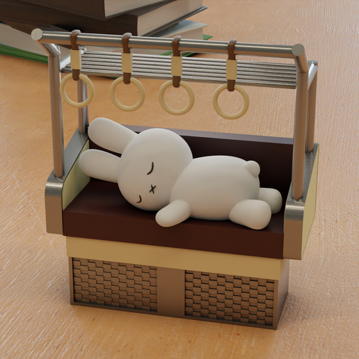 🐇 miffy cute rabbit - bunny - diorama - shelf and home decoration・ STL File for 3D printing・Cults