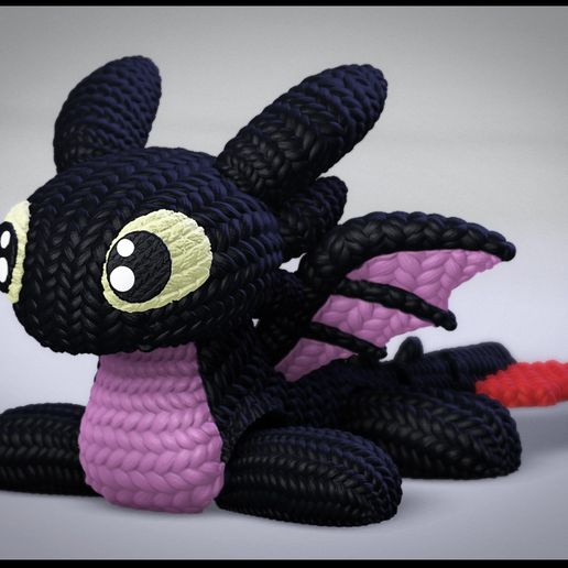 🎲 Crochet Toothless・ 3D File for 3D printing・Cults