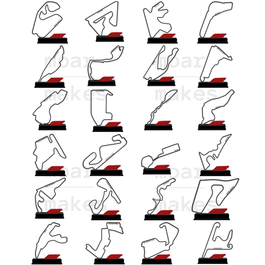 🏆 All 24 Races Bundle 2024 Formula 1 Trophy 3D Model | STL Files ...