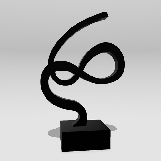 STL file Abstract Sculpture, Infinite Loop Design, Infinity symbol ...
