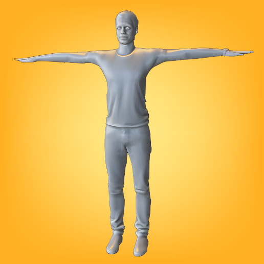 ♂️ Realistic Male T-Pose Base Figure・ STL File for 3D printing・Cults