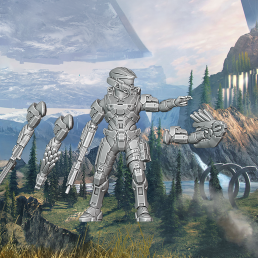 😇 Halo Infinite Spartan Miniature - Multi Pose・ STL File for 3D ...