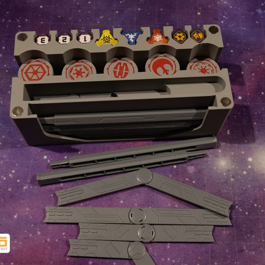 ⭐ Star Wars Legion Token Caddy・ STL File for 3D printing・Cults
