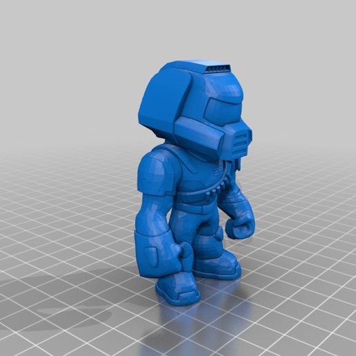 👫 Doomguy (Doom 2) | Mini-figure・Free STL File for ・Cults