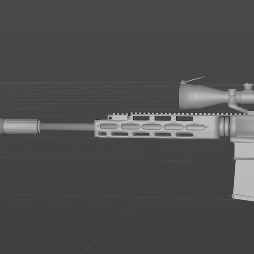 OBJ file US MK11 MOD2 rifle digital model 🗺️ ・3D printable model to ...