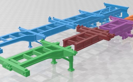 🚐 Semi Pratt Container Chassis 40ft 2018 Printable Semi Pratt Container ...