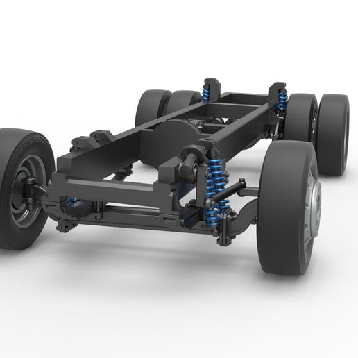3D file Chassis of Big Rig Racing Semi truck Scale 1:25 🚚 ・3D print ...