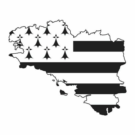 Free STL file Breizh Flag dual extrusion 👽 ・3D printer design to ...