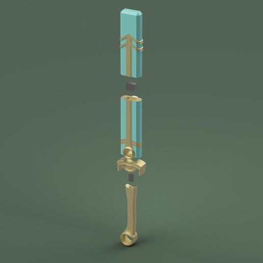 3D file Ekko's Time Sword 🗡️ ・3D printing design to download・Cults