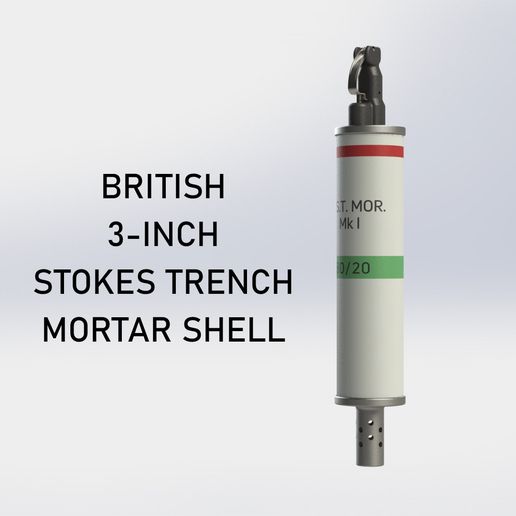 🏴󠁧󠁢󠁥󠁮󠁧󠁿 WW1 British 3" Stokes Trench Mortar・ 3D File for 3D printing・Cults