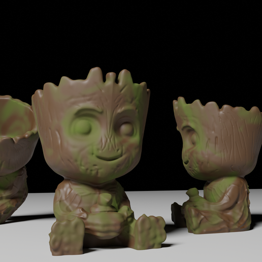 🪴 POT BABY GROOT・ STL File for 3D printing・Cults