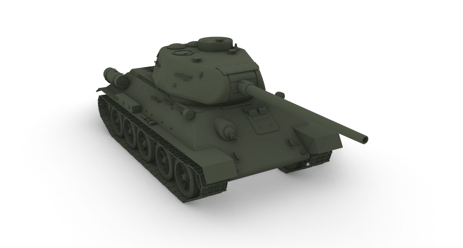 Descargar archivo STL 1/35 1/48 1/72 1/16 SOVIET T34-85 MOD 1944 SPIDER WHEELS SCALE MODEL TANK ...