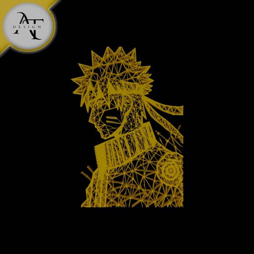 🎨 Naruto Uzumaki - Geometric - 2D Wall Art Decor・ STL File for 3D ...