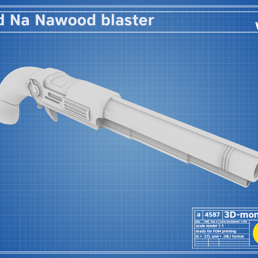 💀 Jod Skeleton Crew blaster・ 3D File for 3D printing・Cults