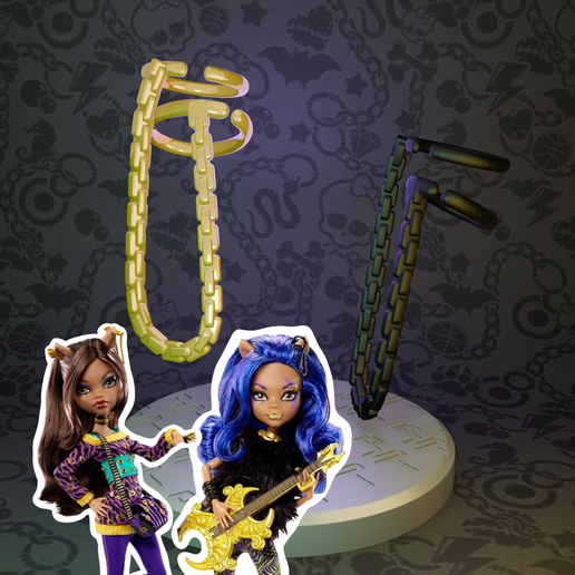 👹 Monster High Schools Out/Fierce Rockers Clawdeen Wolf doll earring ...