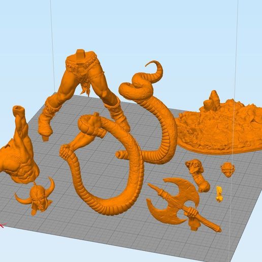 🐍 Conan the Barbarian | Snake Pitt / 1992 (Ken Kelly) | 3D Print, stl ...