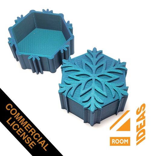 STL file Snowflake Box 9 - Commercial License ️ ・3D printing template to download・Cults