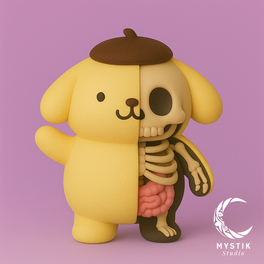 🫀 Pompompurin anatomical dissection Sanrio Halloween cartoon 3D・ STL ...